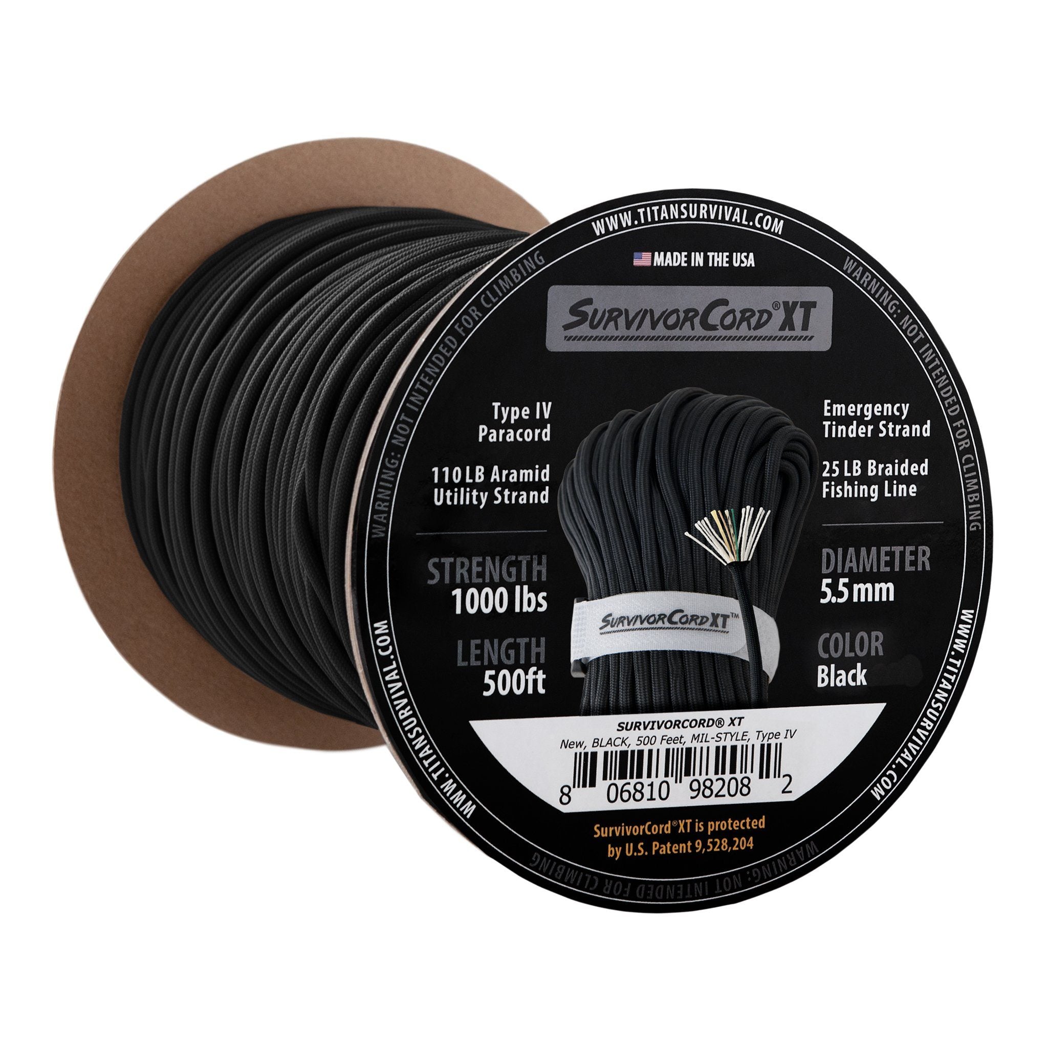 TITAN Survival: SurvivorCord XT Spool, 500 FOOT – Apex Outlander™ LLC